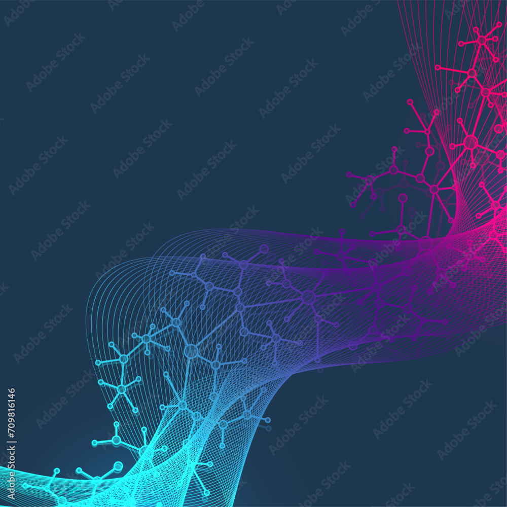 DNA Abstract Background with Deoxyribonucleic Acid Structure and Cell ...