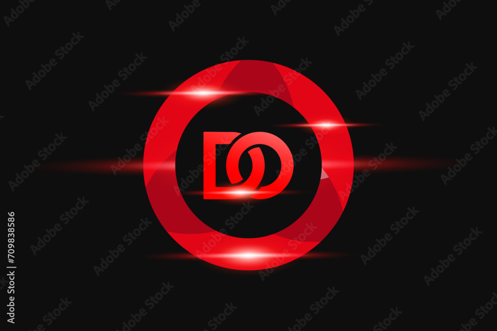 DO Red logo Design. Vector logo design for business. Stock Vector ...