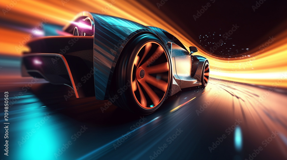 fast moving car on highway wallpaper Highway . Powerful acceleration of ...