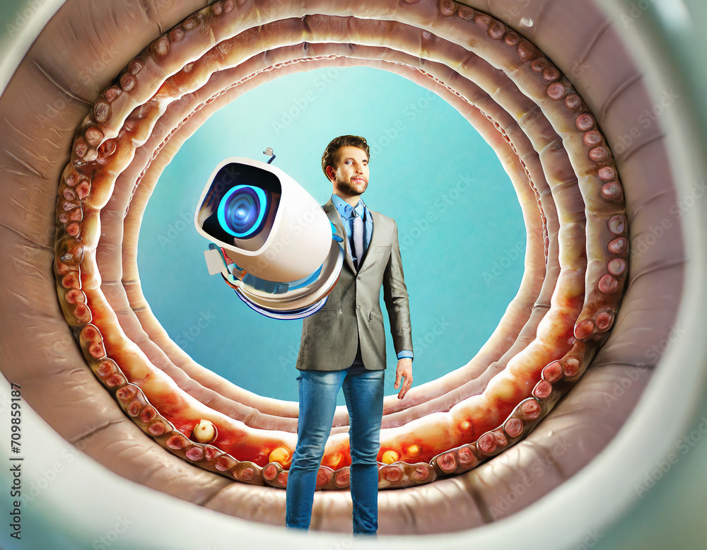 Capsule Endoscopy Alternative Of Colonoscopy Small Capsule With Video Camera In Human