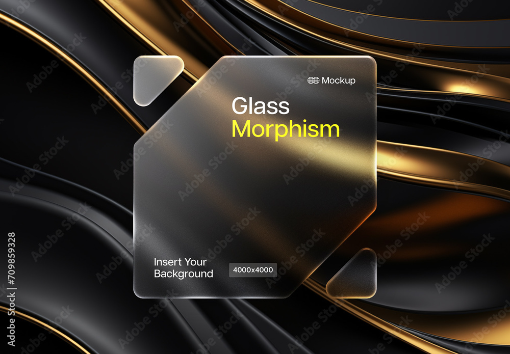 Icy Glass Mockup With Generative AI Stock Template | Adobe Stock