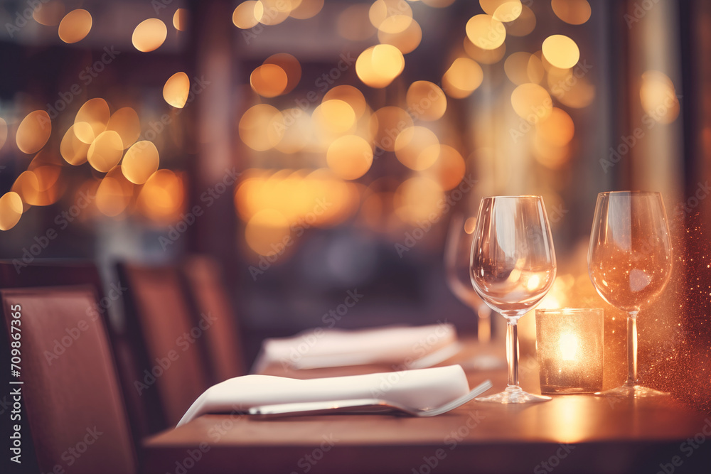 Elegant restaurant table setup for a fine evening celebration. Stock ...