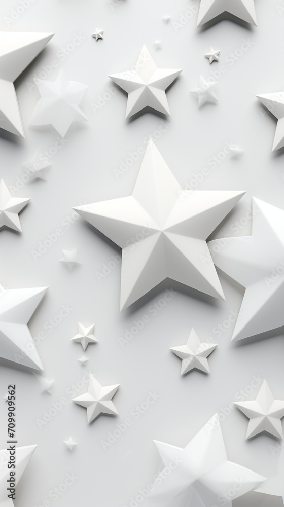 White star shapes, on a light gray background created with Generative ...
