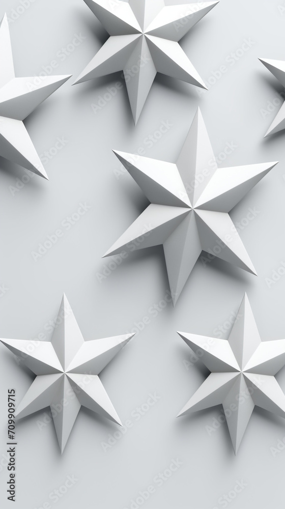 White star shapes, on a light gray background created with Generative ...