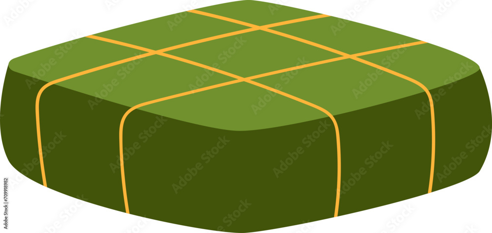 Sticky rice cake, Banh chung, chung cake vector illustration isolated ...