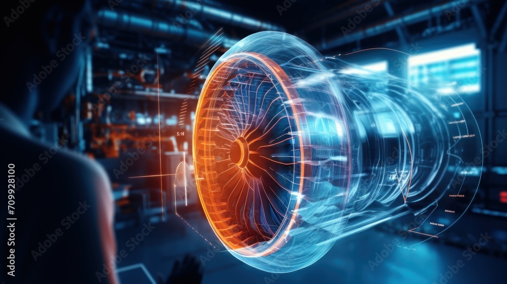 High-Tech Futuristic Technology Concept: Visualization Of Futuristic ...