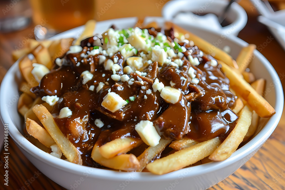 Poutine, a beloved Canadian dish, tantalizes the taste buds with its ...