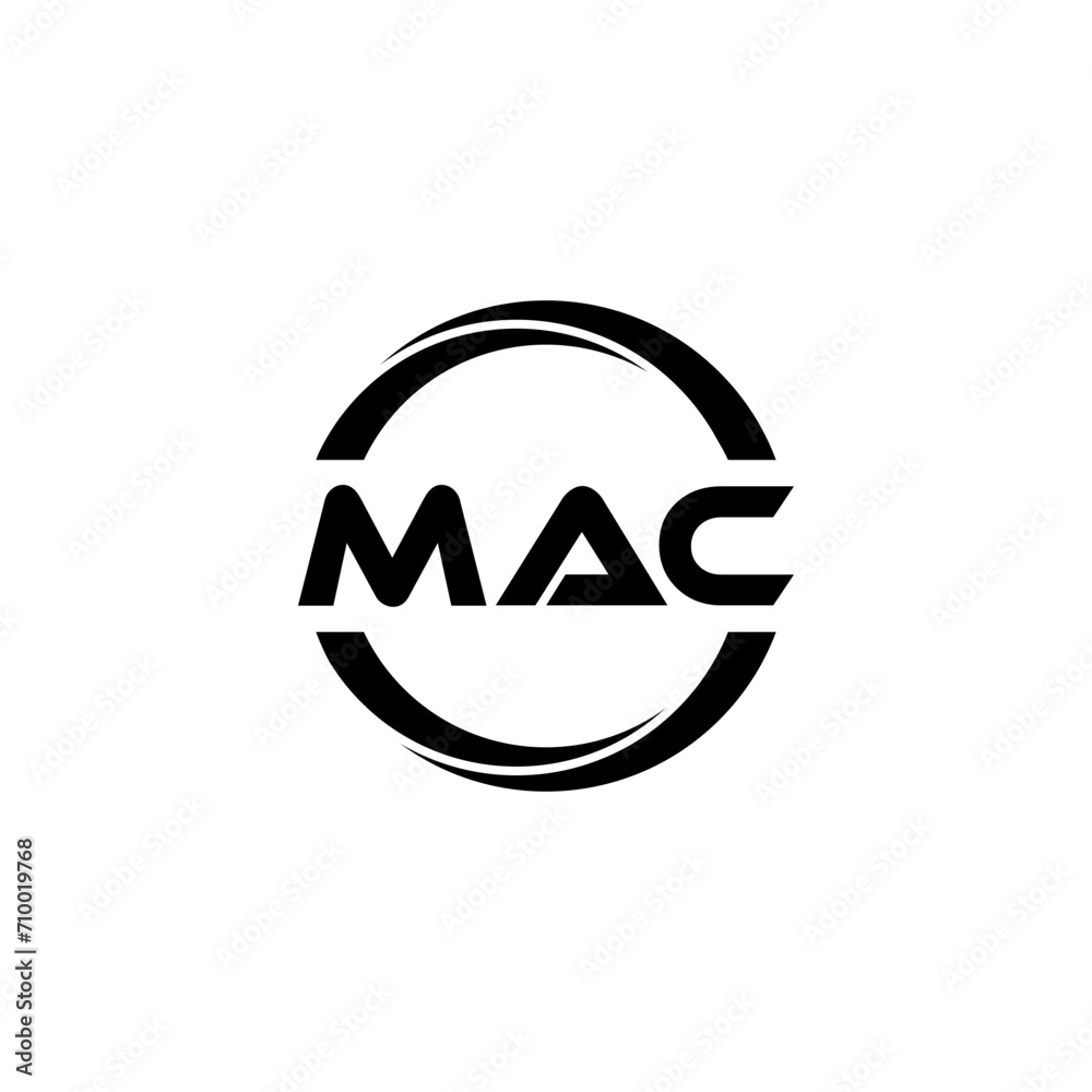 MAC letter logo design with white background in illustrator, cube logo ...
