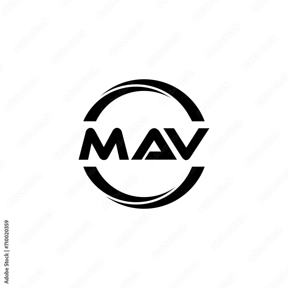 MAV letter logo design with white background in illustrator, cube logo ...