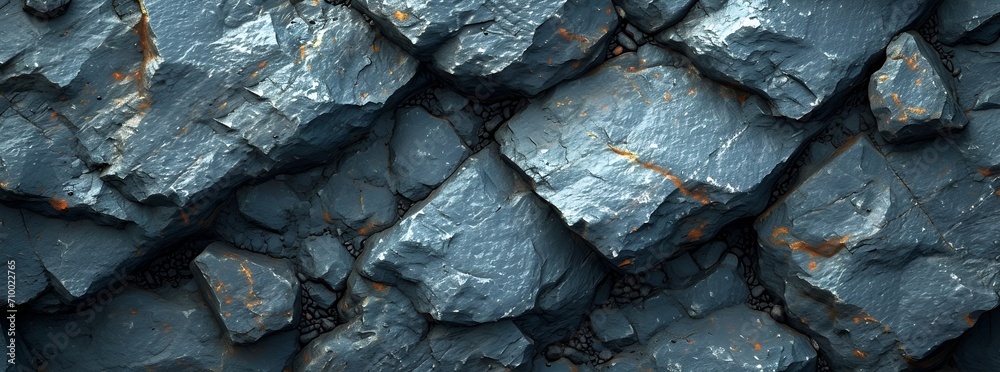 Dark Black and Indigo Rock Formation: Texture-Rich Canvases, Sheet Film ...