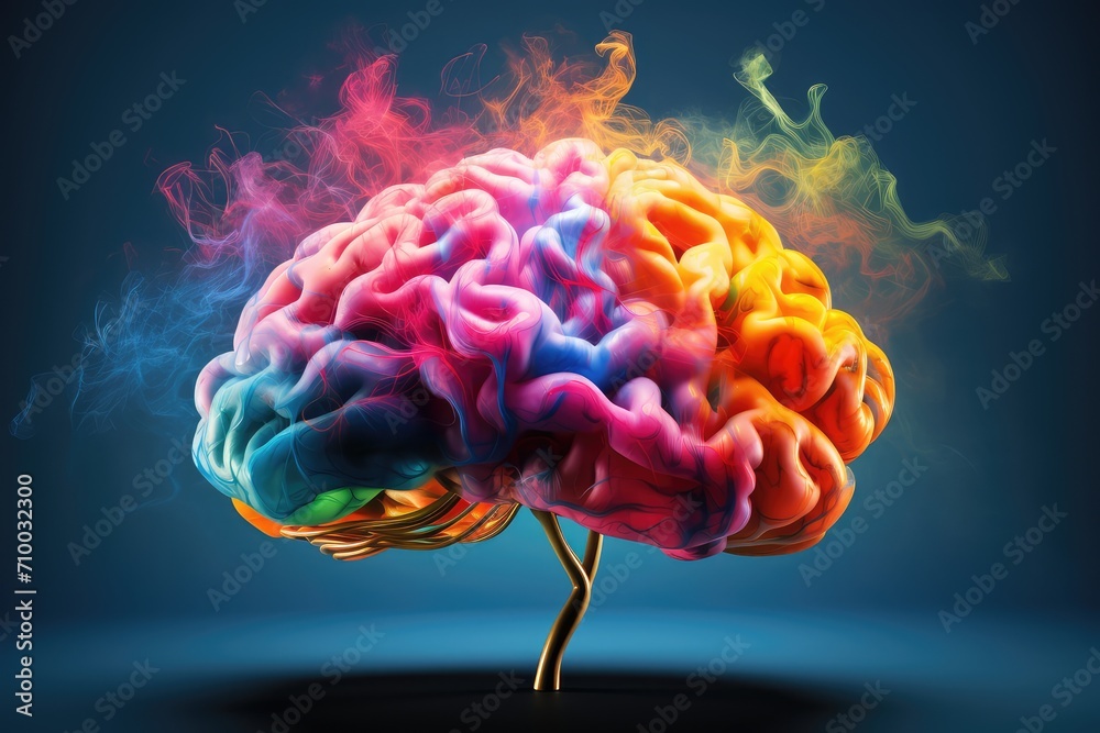 Colorful Brain Axon with Neural pathways shape cognitive abilities in ...