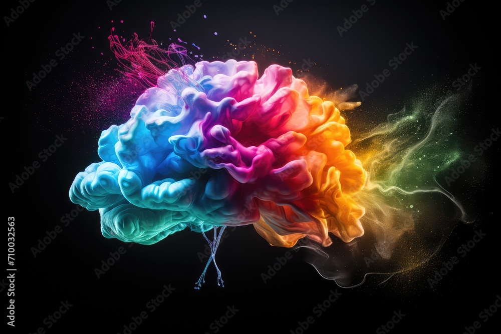 Colorful Brain Axon with Neural pathways shape cognitive abilities in ...