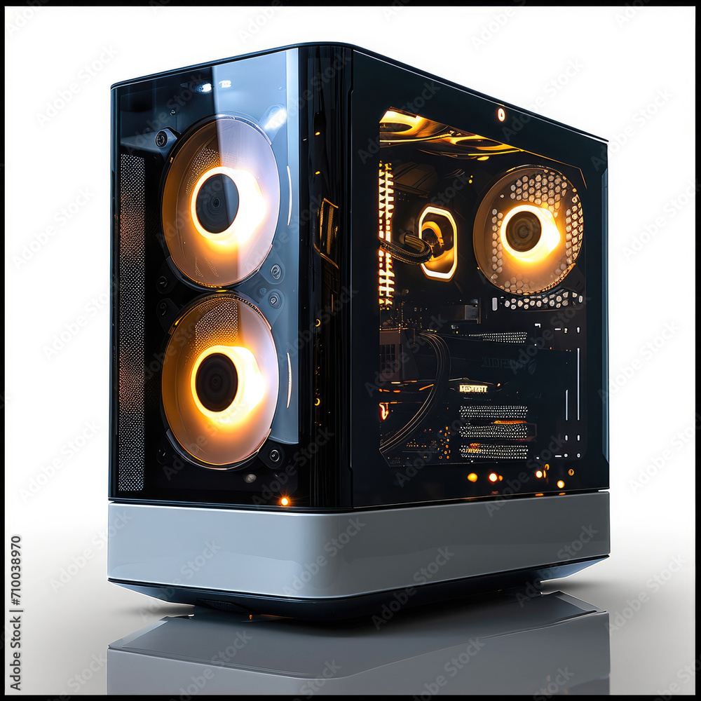 New unique cube shape and style of water cooled gaming PC, Stealthbox ...