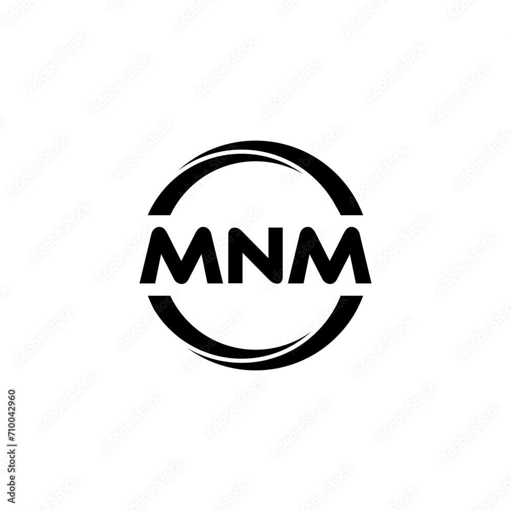 MNM letter logo design with white background in illustrator, cube logo ...