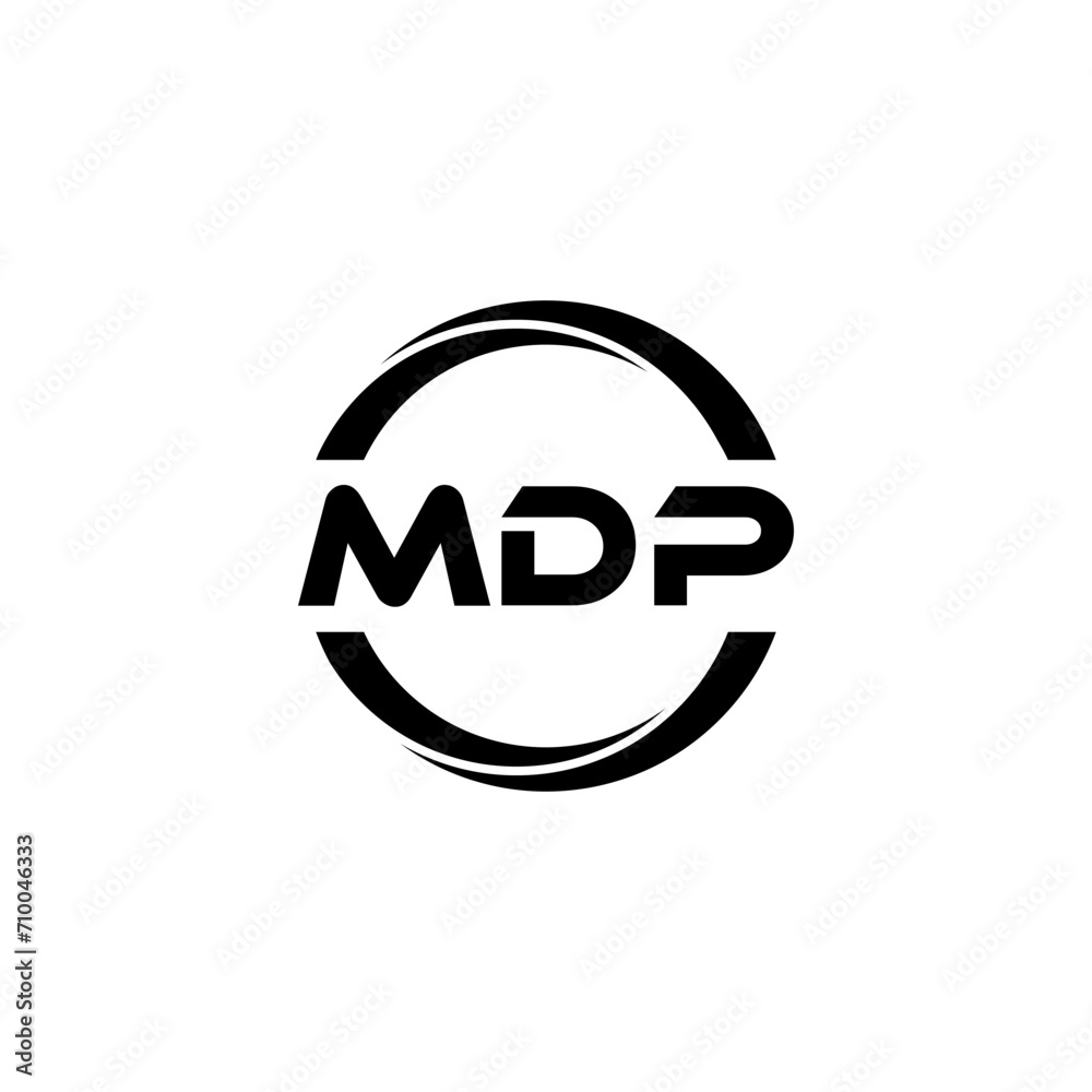 MDP letter logo design with white background in illustrator, cube logo ...