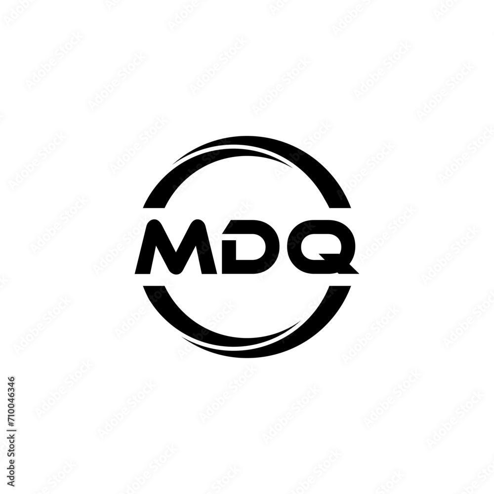 MDQ letter logo design with white background in illustrator, cube logo ...