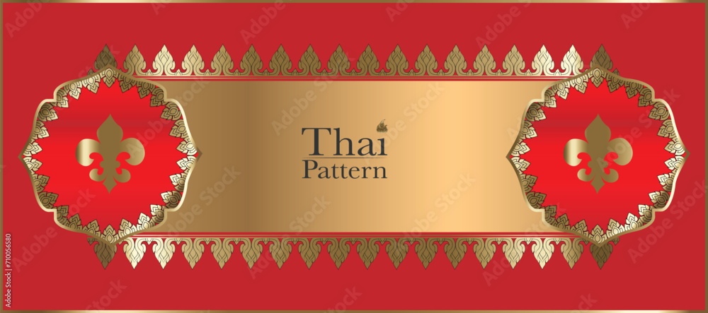 Thai pattern Modern. Thai Painting, Line Thai traditional vector ...