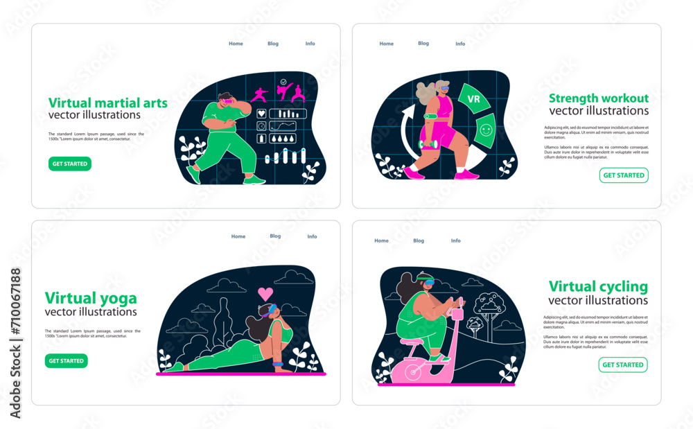 VR Workout visuals. Master martial arts, build strength, practice yoga ...