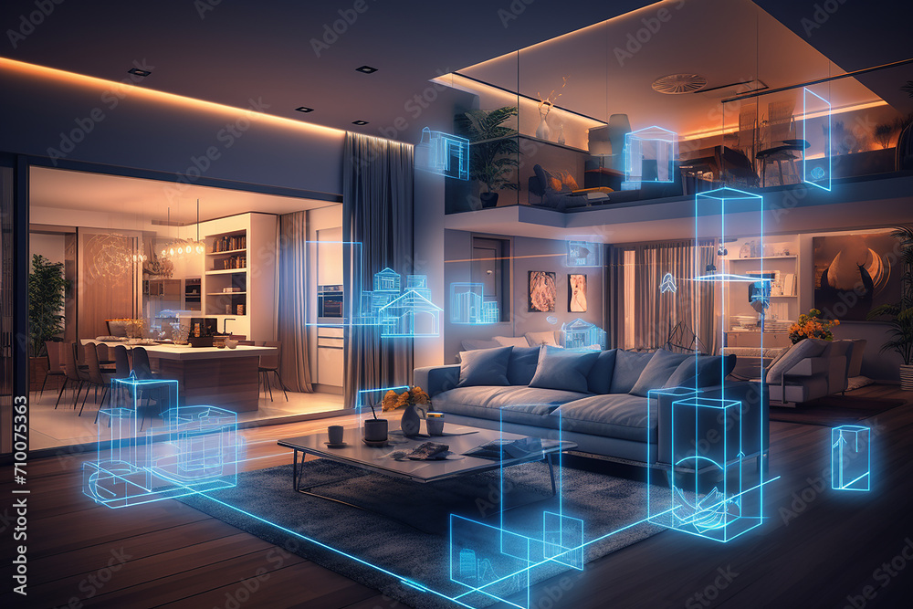 Green energy smart innovation house home, Luxury home with solar panel ...