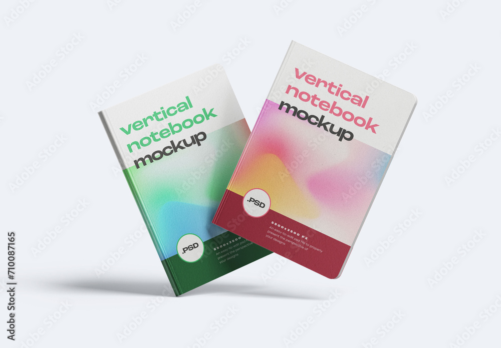Vertical Notebook Mockup Stock Template | Adobe Stock