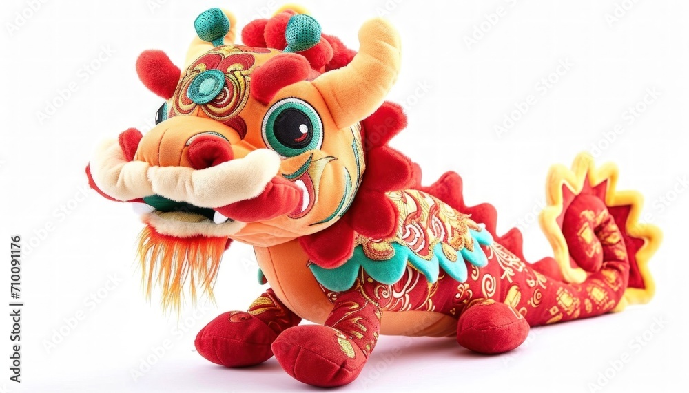 Cute Chinese Dragon plushie for the Year of the Dragon with white ...
