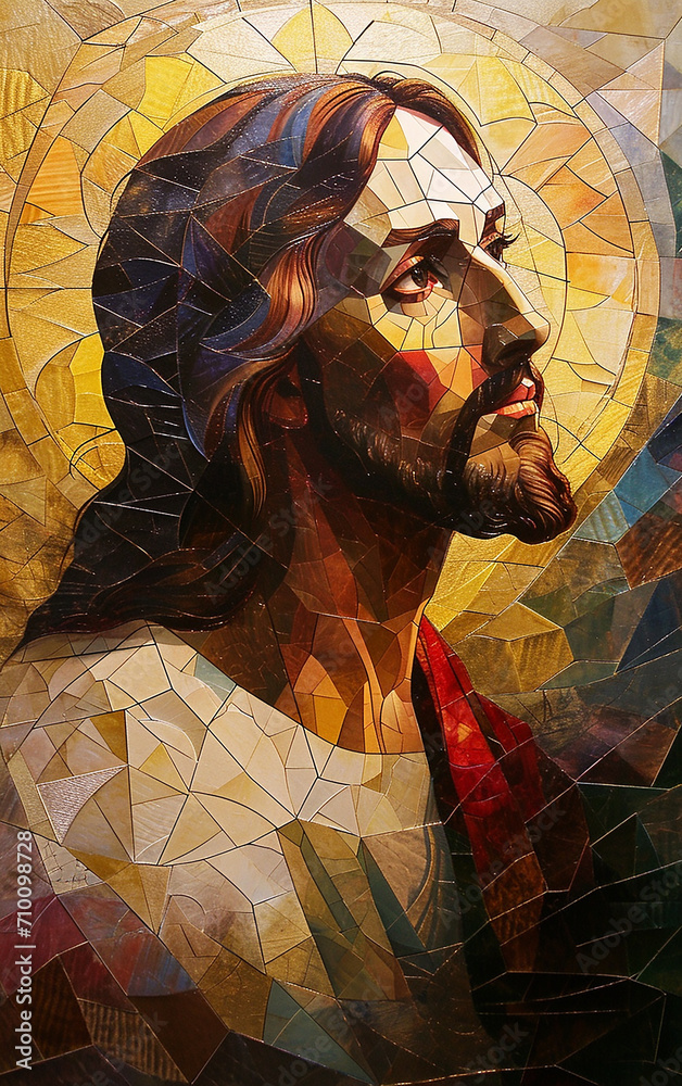jesus cristo geométrico ilustração do Stock | Adobe Stock
