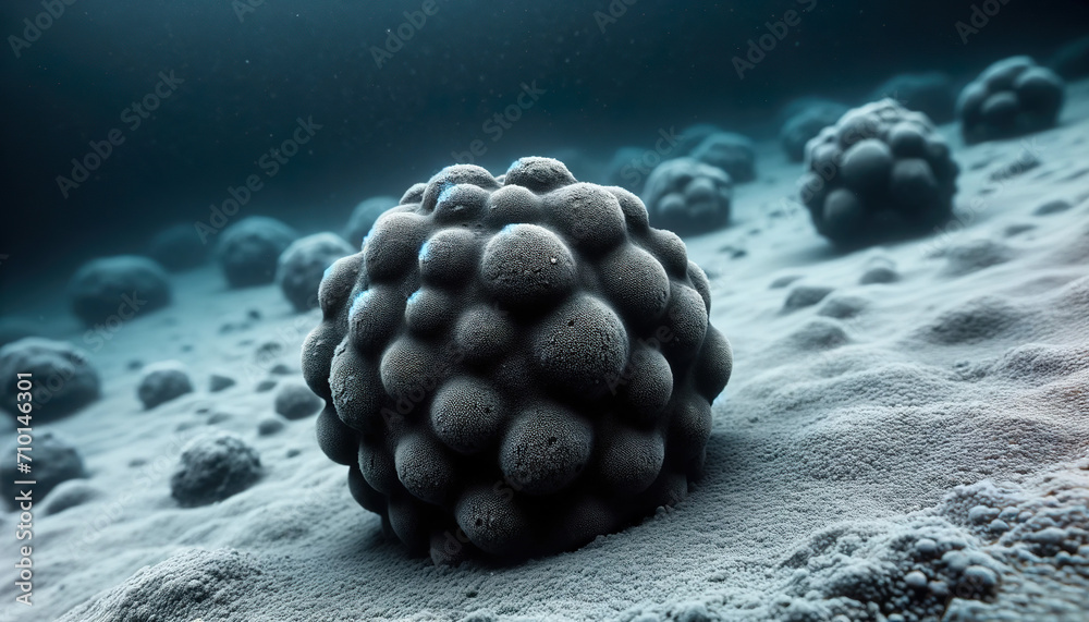 Manganese nodules on the sea floor these are mineral concretions on the ...