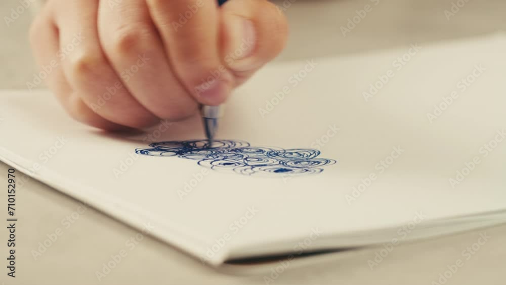 Schizophrenia patient doing a psychological test in a psychiatric ...