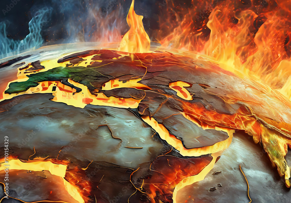 representation of the world map oriented towards the Middle East which ...