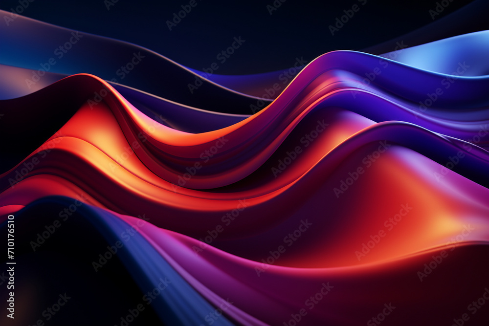 Dark waves with subtle neon highlights, offering a vibrant and ...