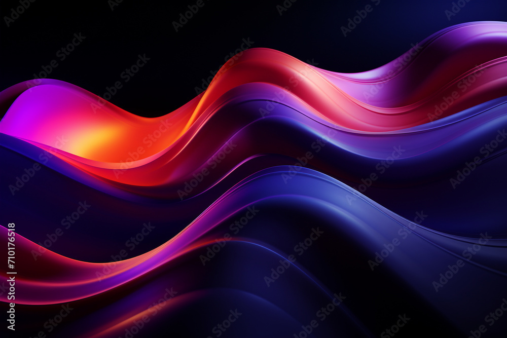 Dark waves with subtle neon highlights, offering a vibrant and ...