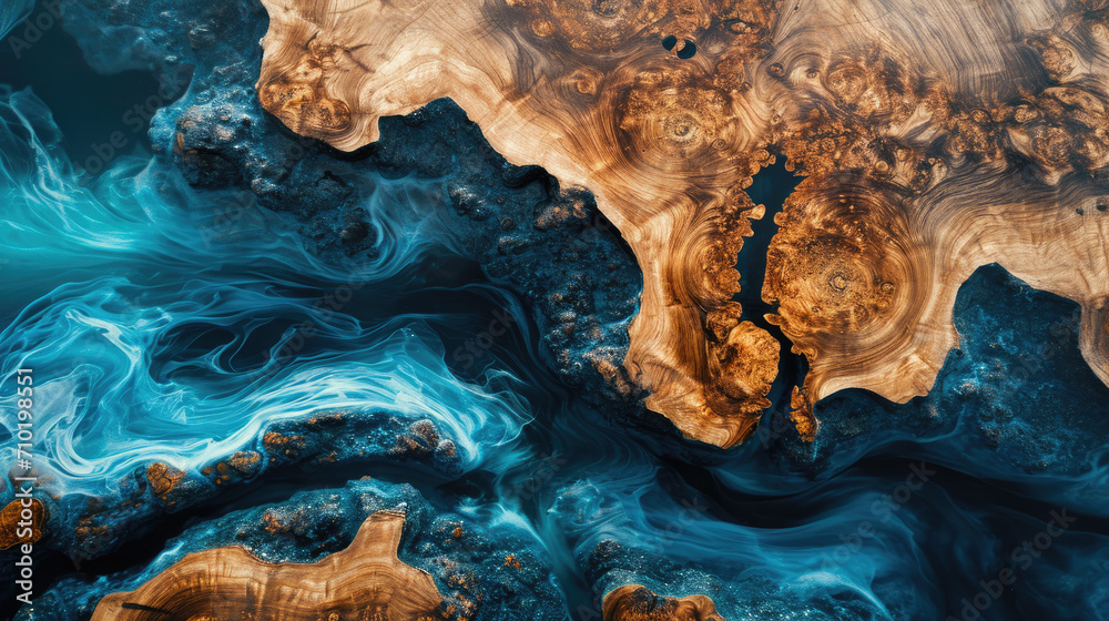 Abstract wood and colored epoxy resin texture background Stock ...