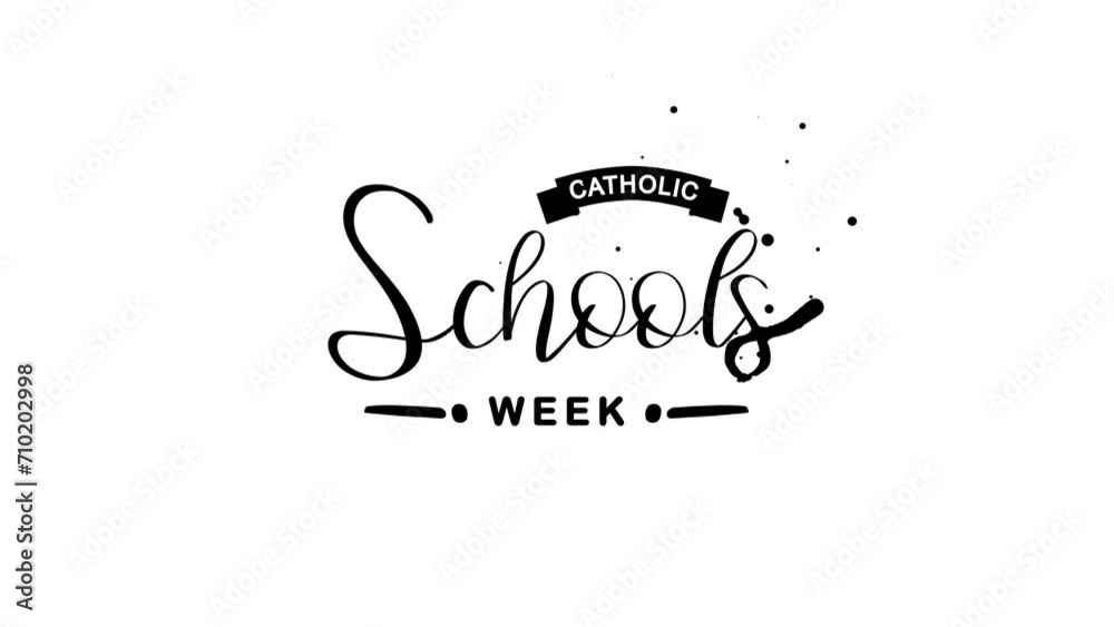 Catholic Schools Week Text Animation. Great for Catholic Schools Week ...