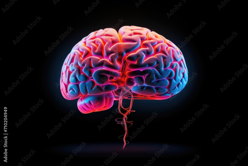 3D Brain Science Scientific Neural networks, cortical columns neural ...