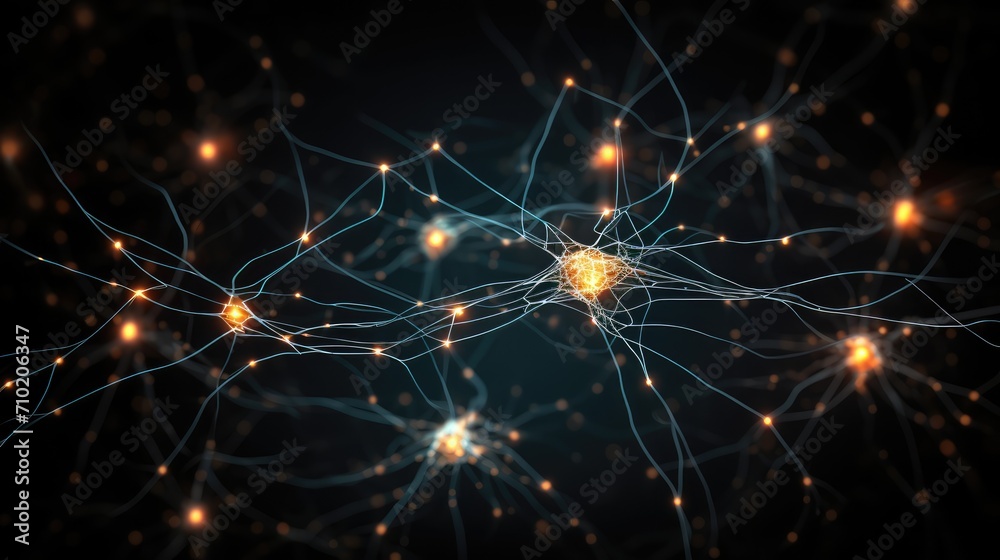 Neuronal network neurons brain Neurofeedback, synapses, neurosciences. Neuroprotection, neuro ...