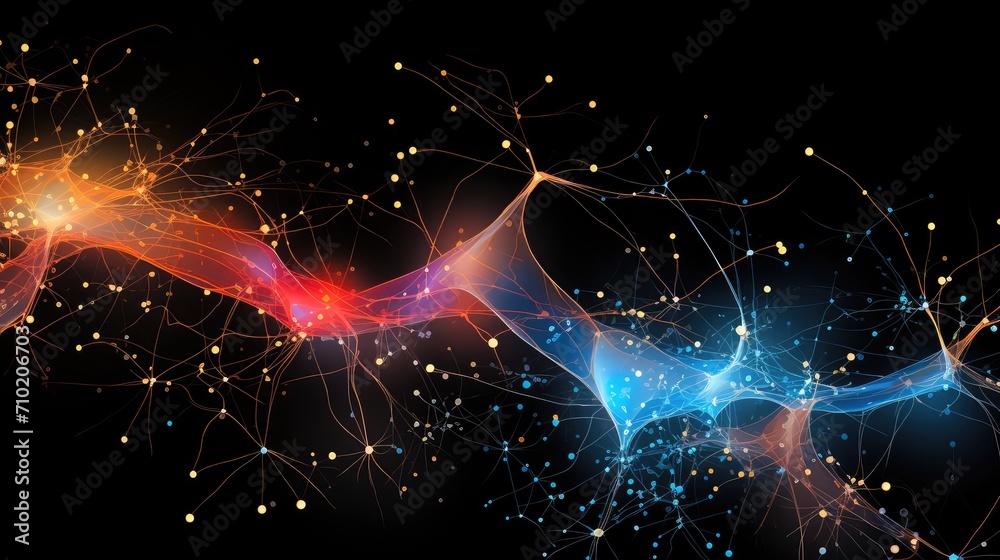 Neuronal human brain axon mind x-ray network: neurons, synapses, brain mapping, neural ...