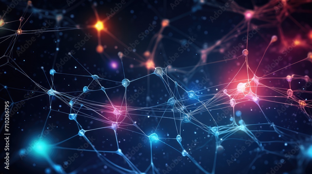 Neuronal human brain axon mind x-ray network: neurons, synapses, brain ...