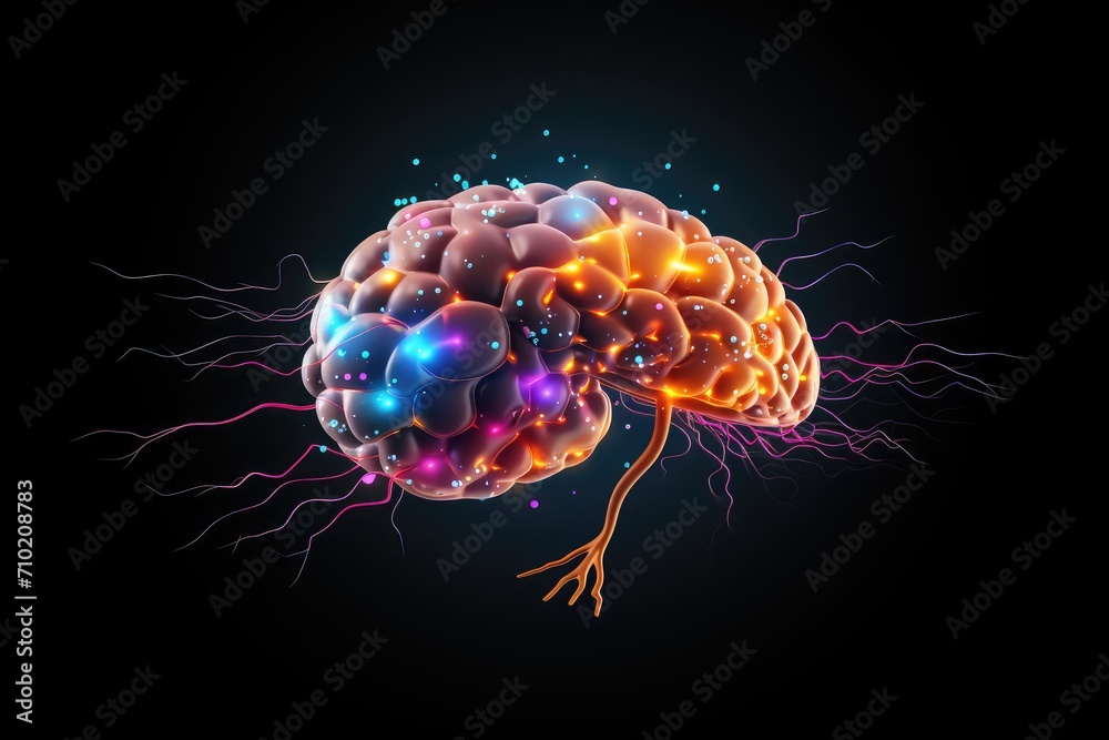 Brain regions: cerebellum, brainstem, cerebral cortex (frontal ...
