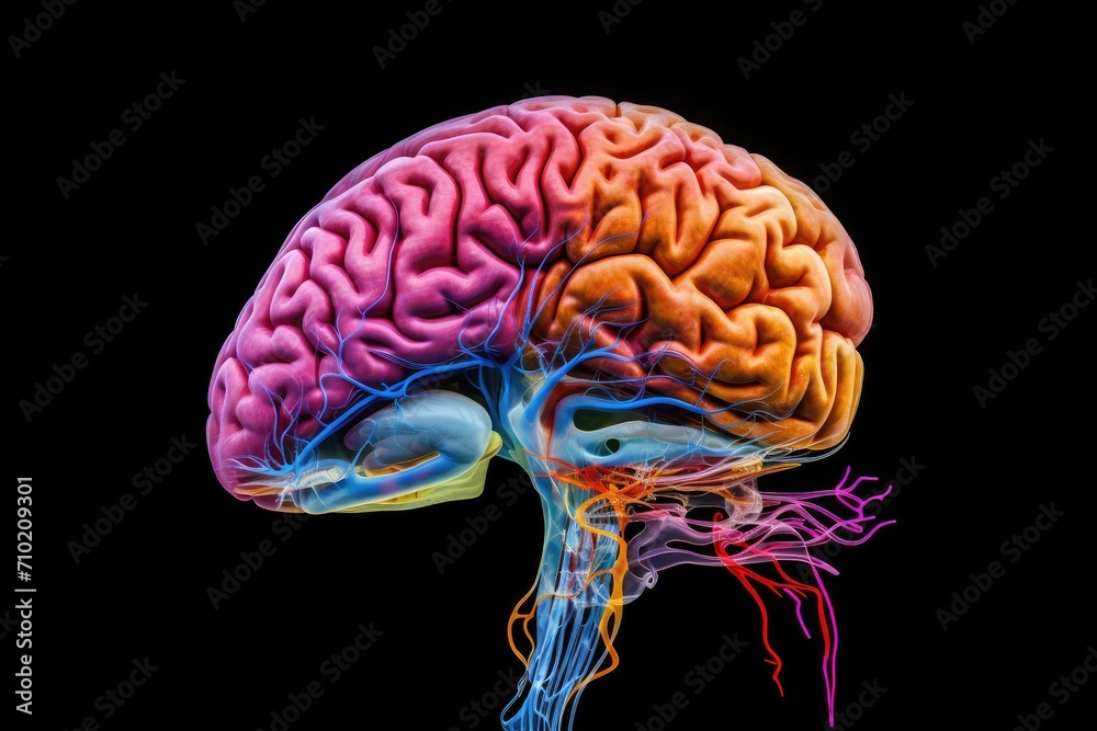 Intricate network of blood-brain barrier, cranial nerves, hypothalamus ...
