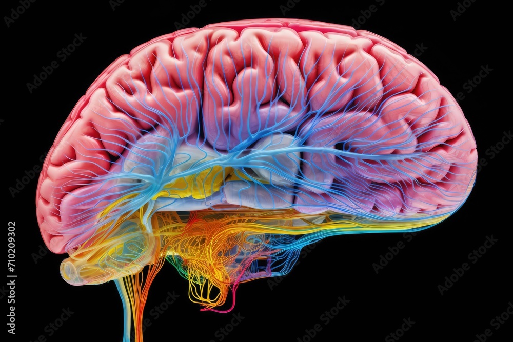 Intricate network of blood-brain barrier, cranial nerves, hypothalamus ...