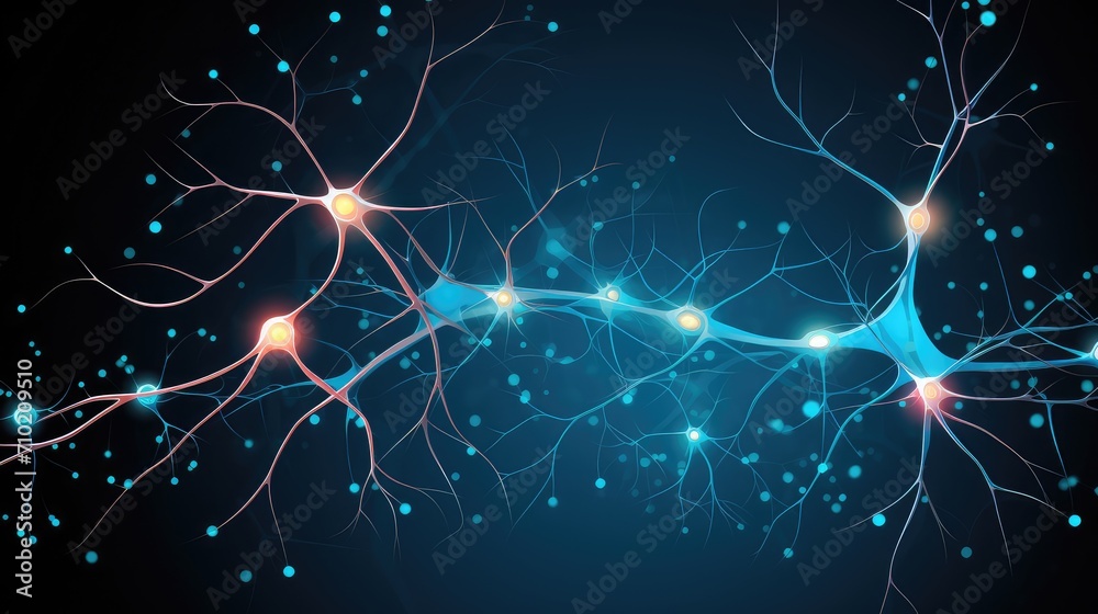 Neuronal network neurons, synapses, connections to Peripheral Nervous ...