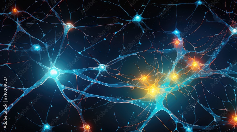 Neuronal network neurons, synapses, connections to Peripheral Nervous ...