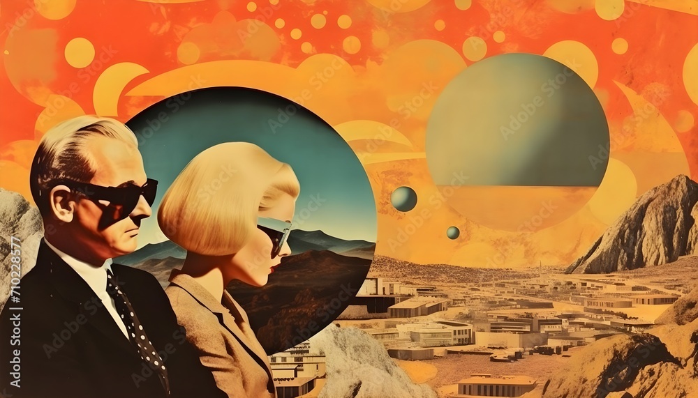 influential woman, collage art Stock Illustration | Adobe Stock