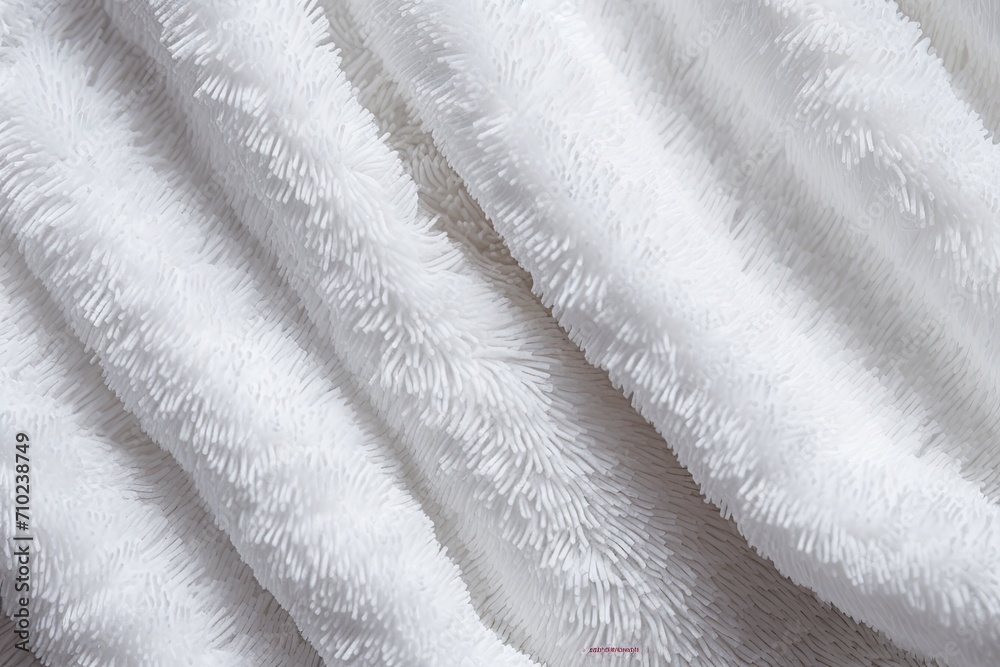 Close up of the texture of a towel A backdrop made of a soft white ...