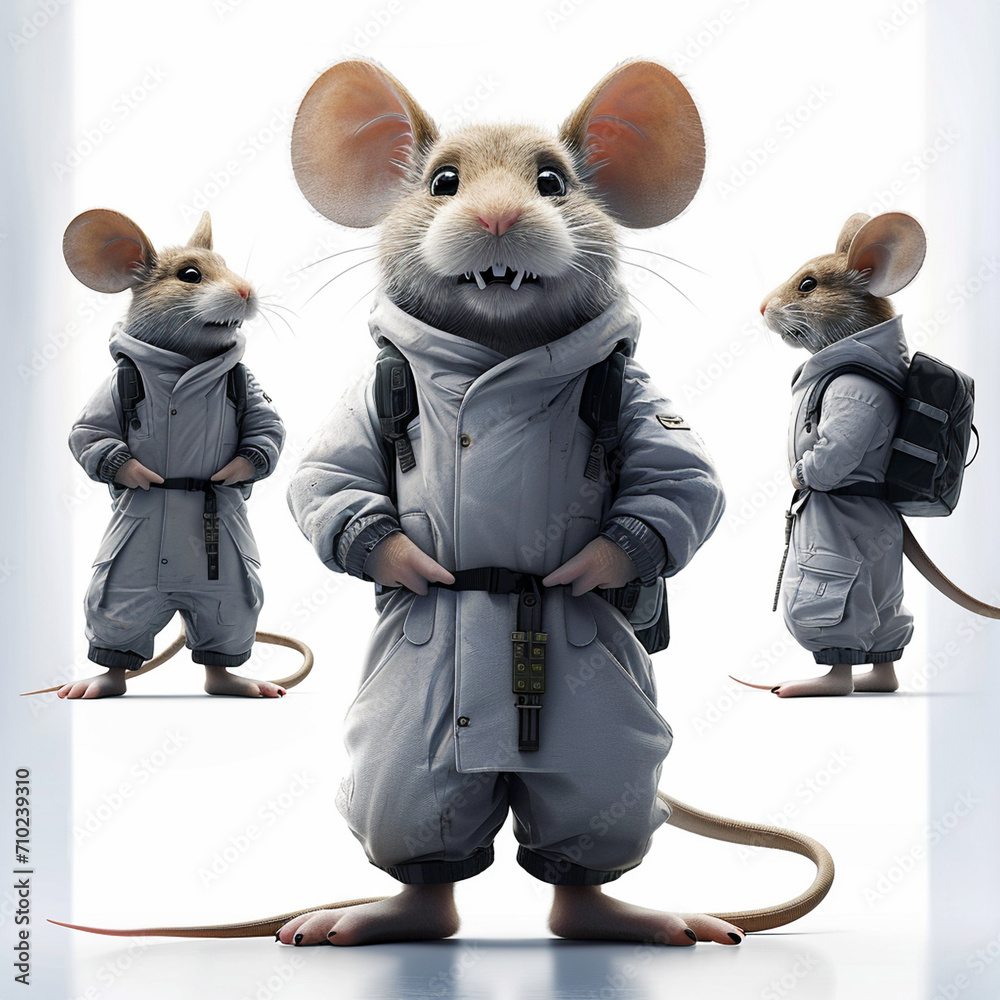 a mouse character multiple poses multiple facial expressions sheet ...