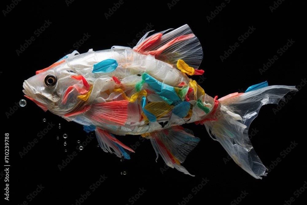 The issue of fish and plastic pollution in the ocean is caused by the ...