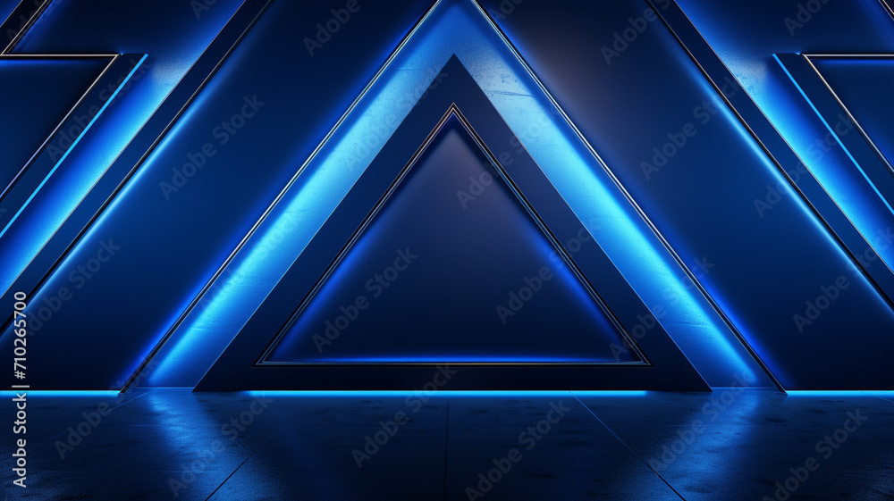 Angular Metallic Wall with sharp edges highlighted design Stock ...