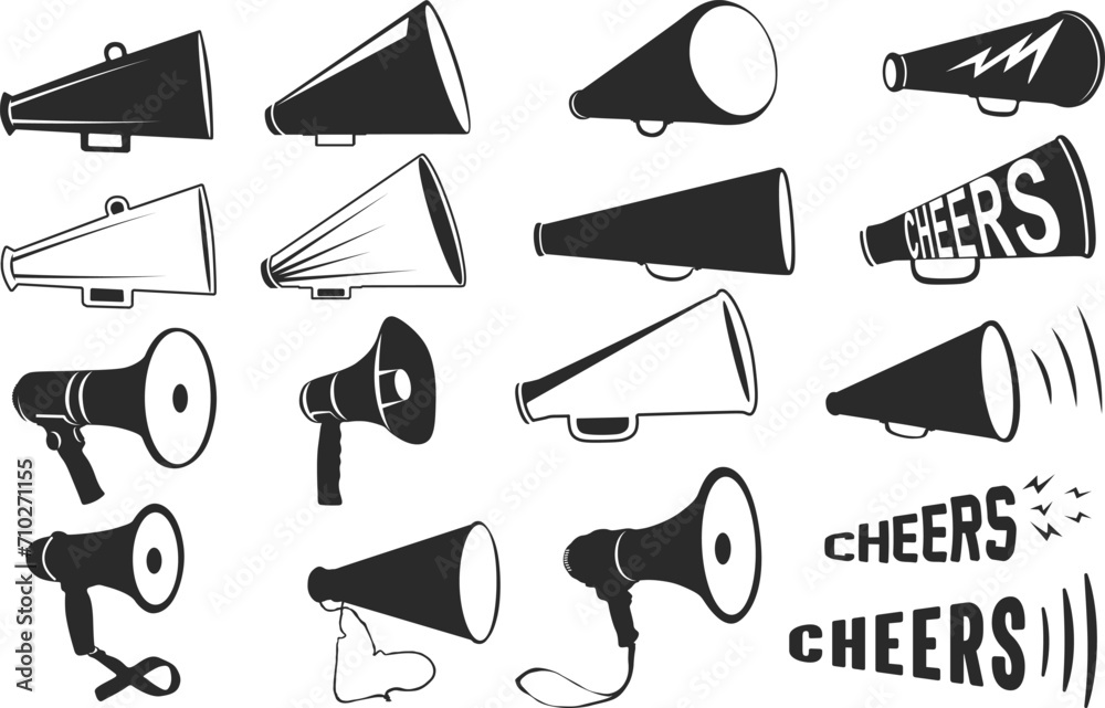 Cheer megaphone svg, Cheer megaphone silhouette, Cheer megaphone svg ...