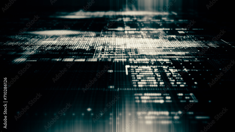 Data matrix simulation UI with cutting-edge digital environment with a ...