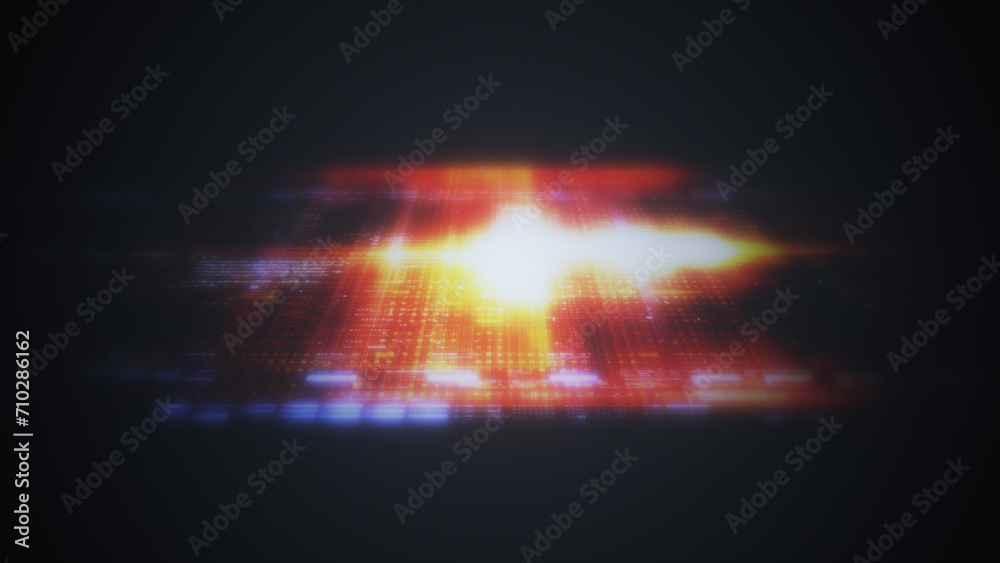 Data matrix simulation UI with cutting-edge digital environment with a ...